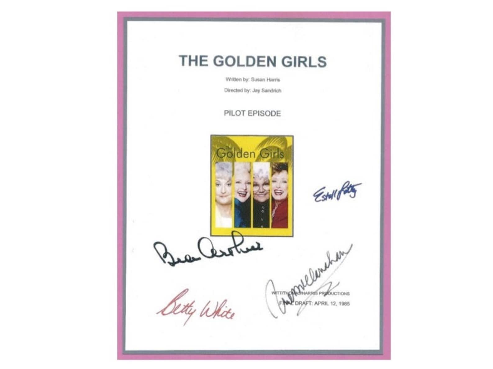 The Golden Girls TV Signed Script Autographed Betty White, Bea Arthur ...