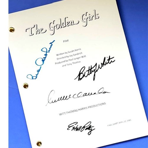 The Golden Girls TV Signed Script Autographed Betty White Bea - Etsy
