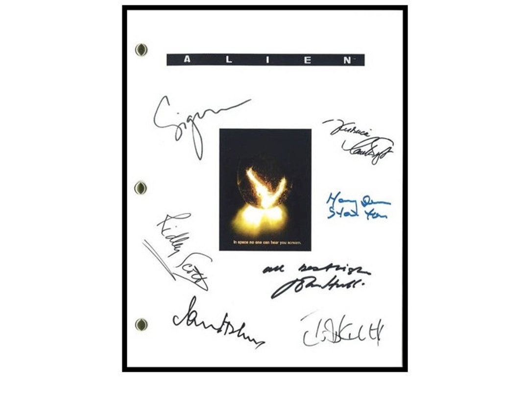 Alien Signed Screenplay Autographed: Ridley Scott, Tom Skerritt ...