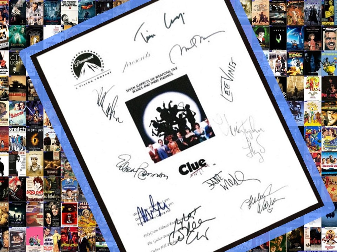 Clue Movie Script Signed Screenplay Autographed Tim Curry, Eileen ...