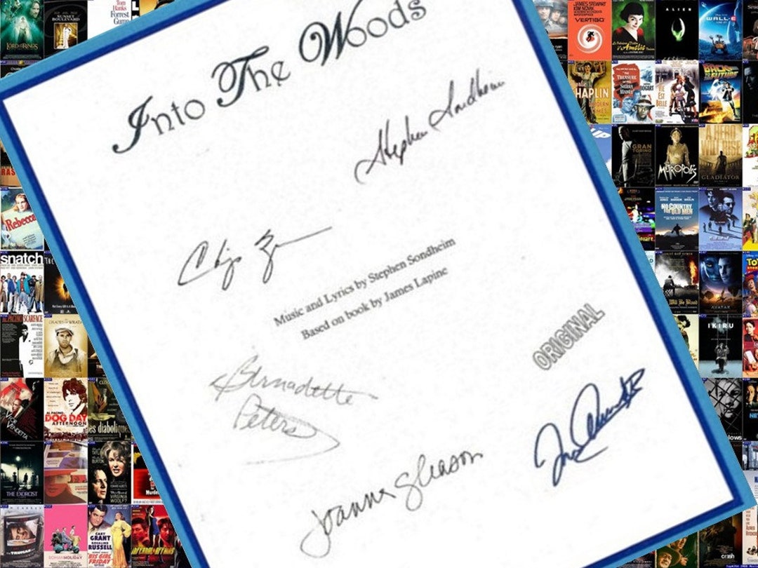 Into the Woods Script Signed Autographed Stephen Sondheim, Bernadette ...