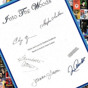 Into the Woods Script Signed Autographed Stephen Sondheim, Bernadette ...
