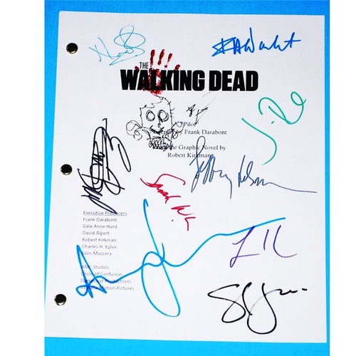 The Walking Dead TV Show Signed Script Autograph Card Andrew - Etsy