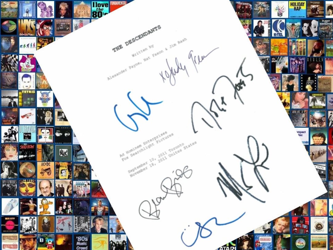 THE DESCENDANTS Movie Script Signed George Clooney, Beau Bridges ... THE DESCENDANTS Movie Script Signed George Clooney, Beau Bridges ...