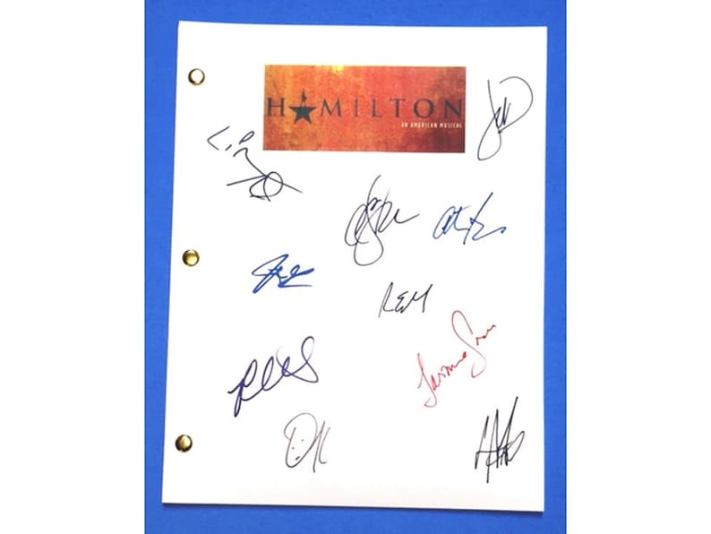 Hamilton Script Broadway Lyrics Signed 10X Lin-manuel Miranda, Phillipa ...