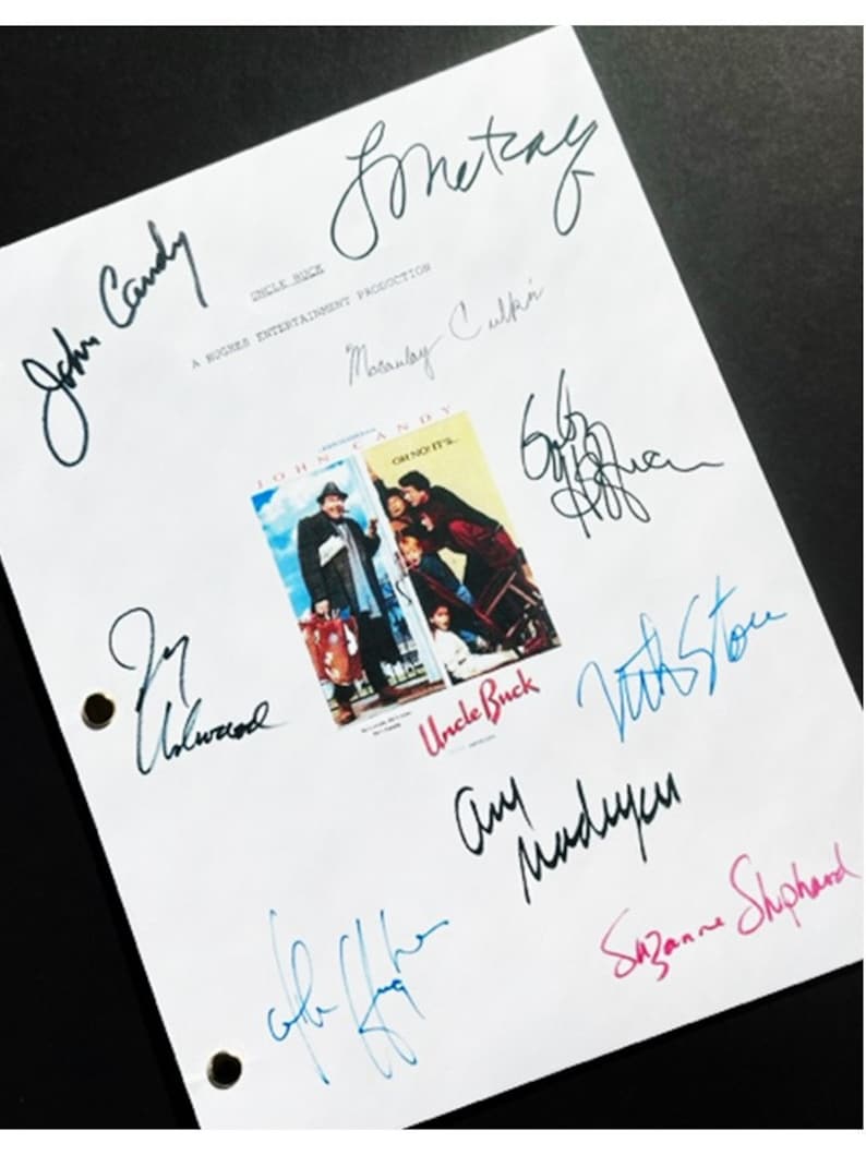 Uncle Buck Movie Signed Script Screenplay Autographed: John Hughes ...