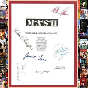 MASH "goodbye, Farewell and Amen" Final Episode Movie Script Signed ...