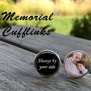 Memorial Cufflinks for Wedding, Photo Cuff Links, Wedding Cuff Links ...