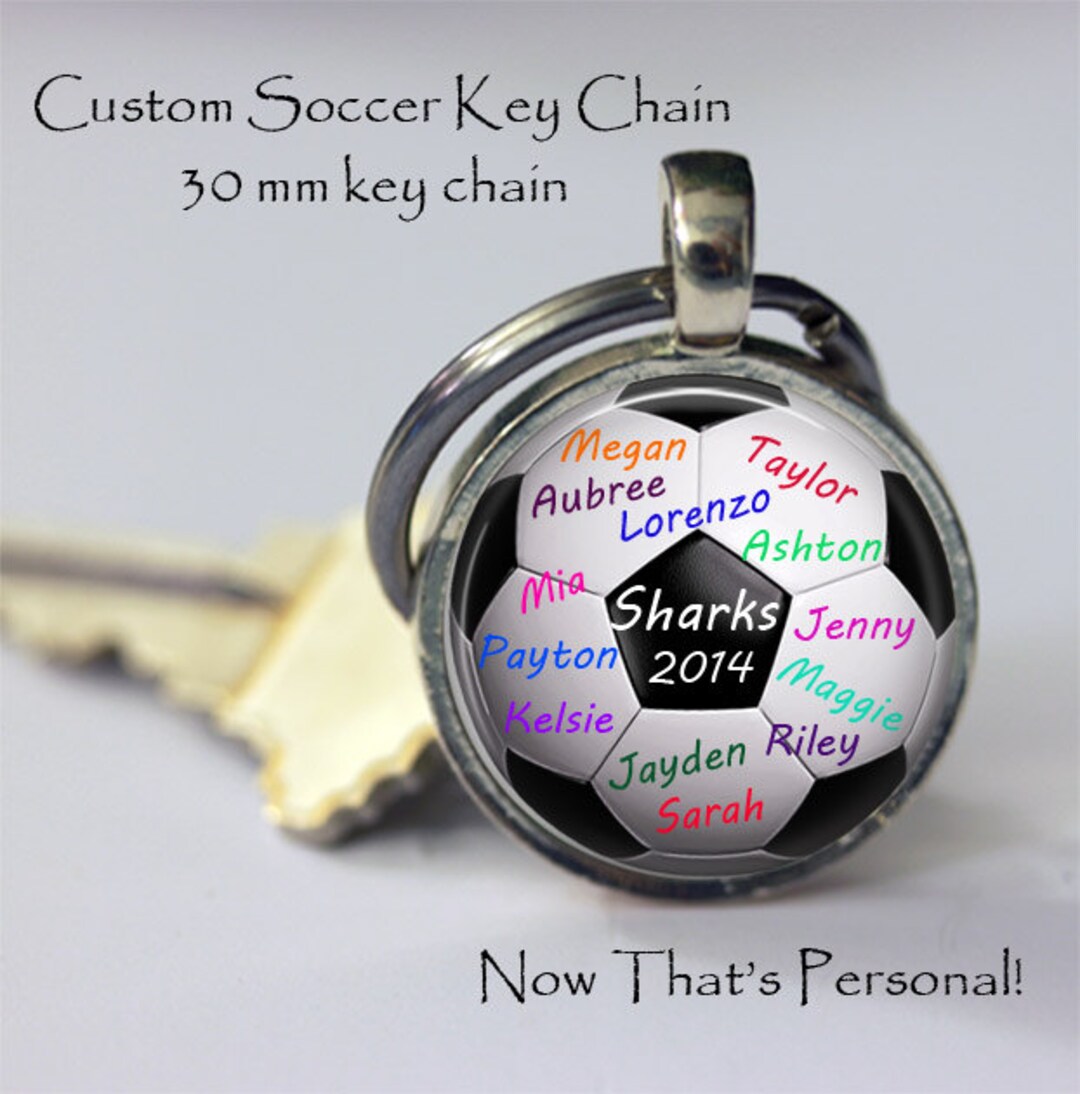 PERSONALIZED SOCCER BALL Key Chain,gift for Soccer Team Mom or Coach ...