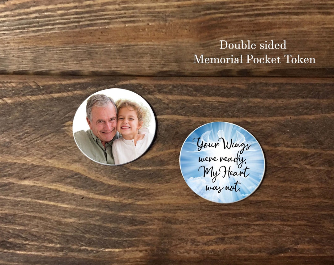 Memorial Pocket Token - in Memory Pocket Token - Photo Pocket Coin ...
