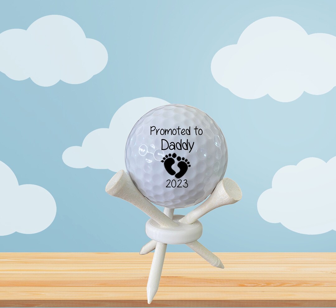 Pregnancy Announcement GIFT SET Golf Ball With Tee Stand, Promoted to ...