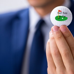 Gift Set, BEST BOSS by Par Golf Ball on Tee Stand, Golf Balls for Your ...