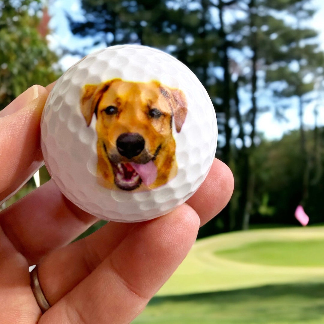 Custom Dog Face Golf Balls – Personalized Photo Golf Gift for Dog ...