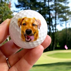 Custom Photo Face Golf Balls With Tee Stands, Personalized Golf Gift ...
