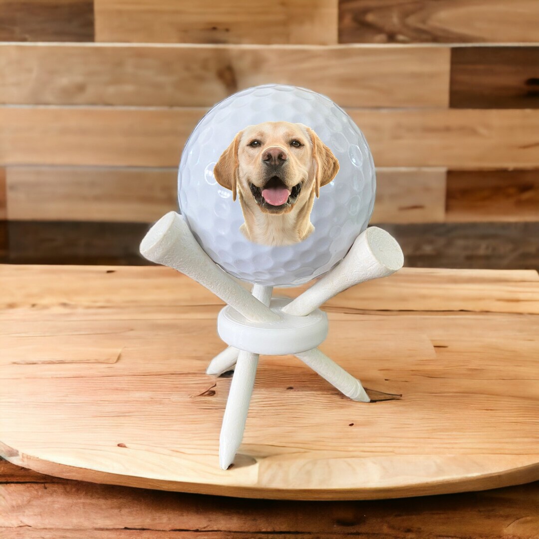 Personalized Golf Ball With Your Dog's Face and Golf Tee Stand - Custom ...