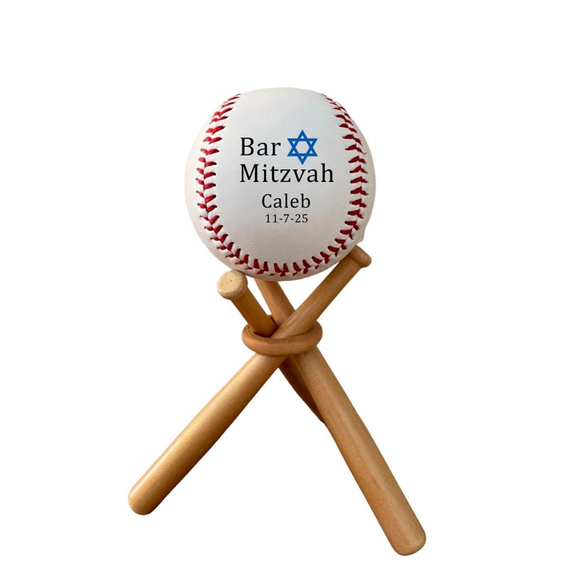 Personalized Bar Mitzvah Baseball – Custom Gift for Jewish Boys ...