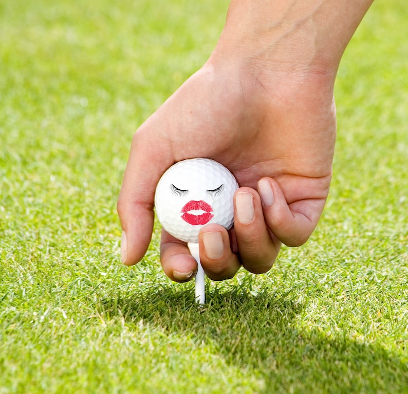 Lips and Lashes Golf Balls, KISS MY PUTT, Funny Golf Balls - Gift for ...