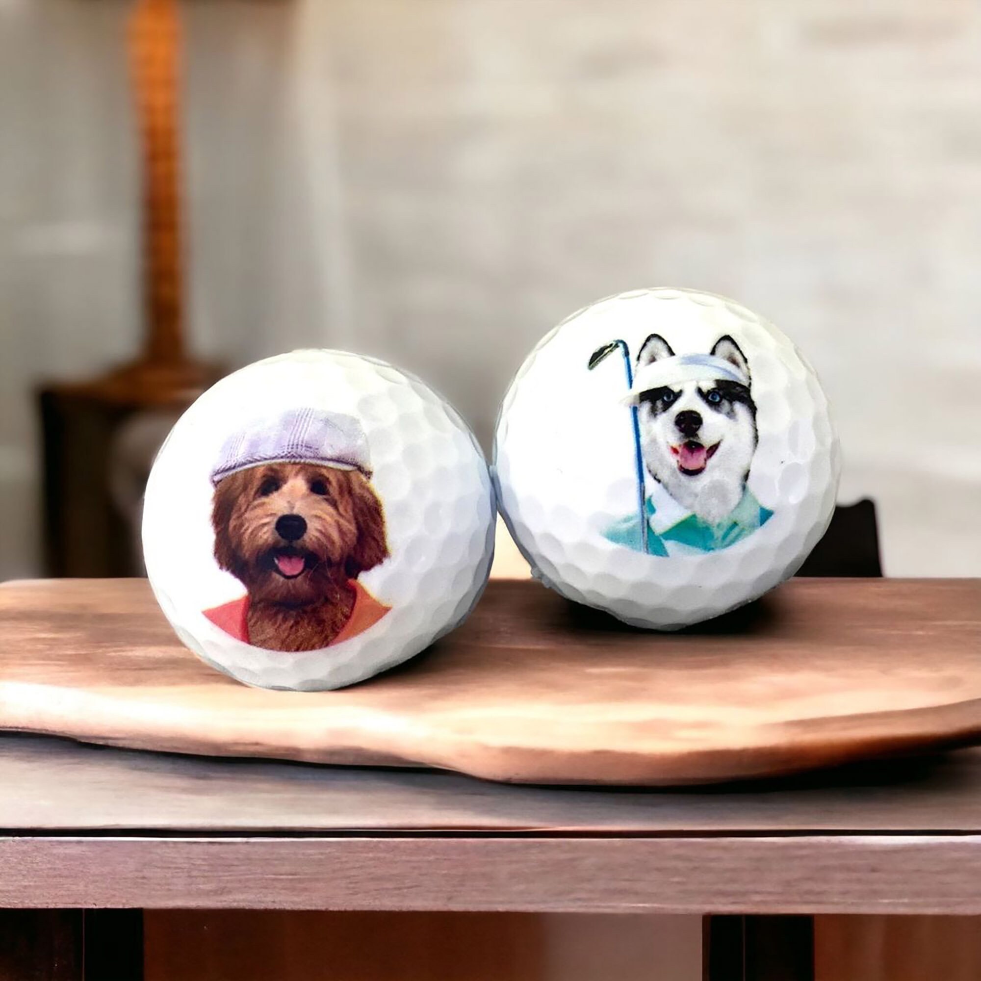 GIFT SET, Dog Face Golf Ball With Tee Stand, Your Dog in Golf Shirt and ...