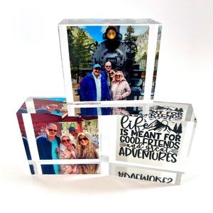 Custom Acrylic Photo Block – Personalized 3D Photo Gift – Freestanding ...
