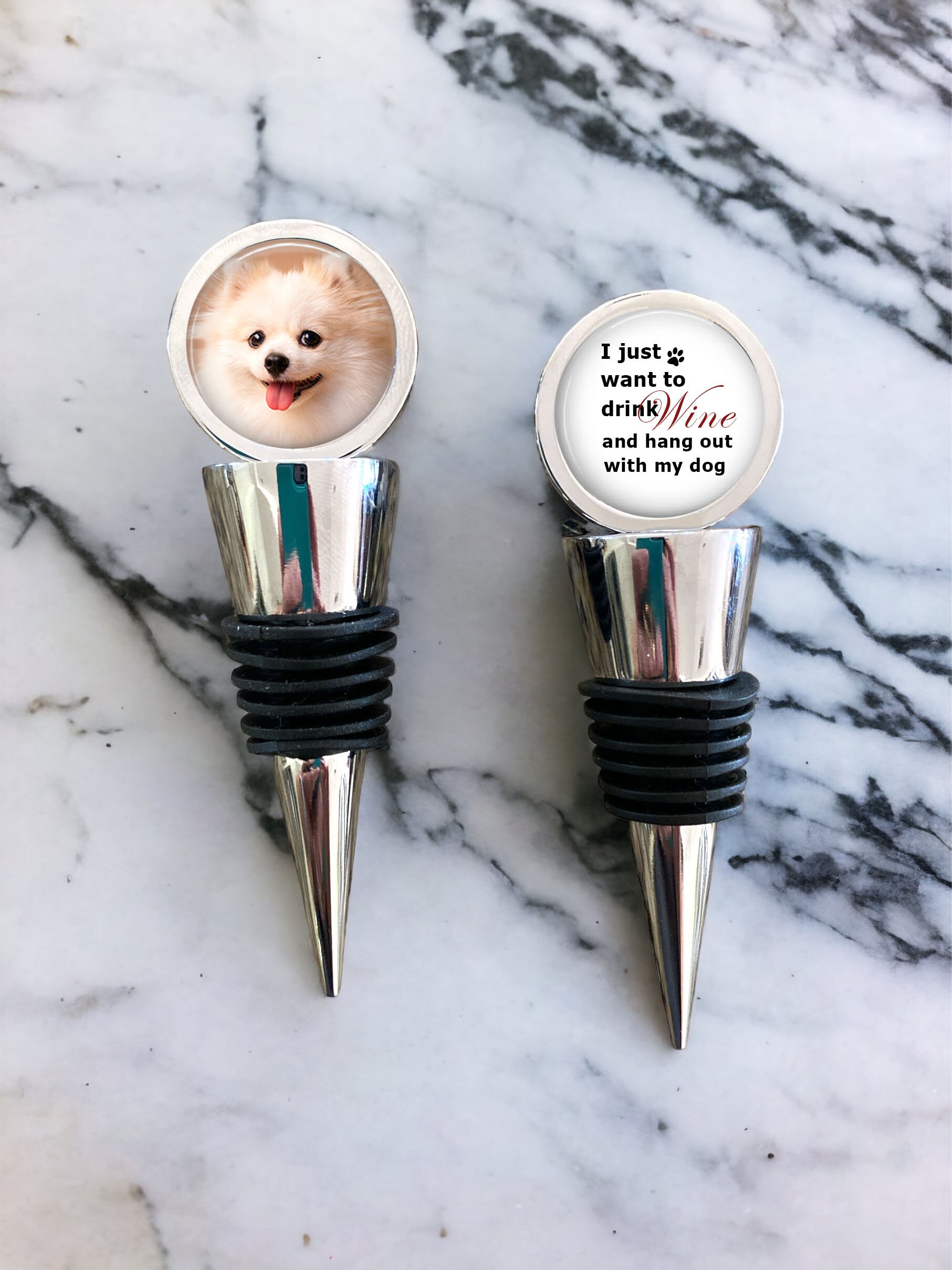 2 Sided Wine Stopper "i Just Want to Drink Wine and Hang Out With My ...