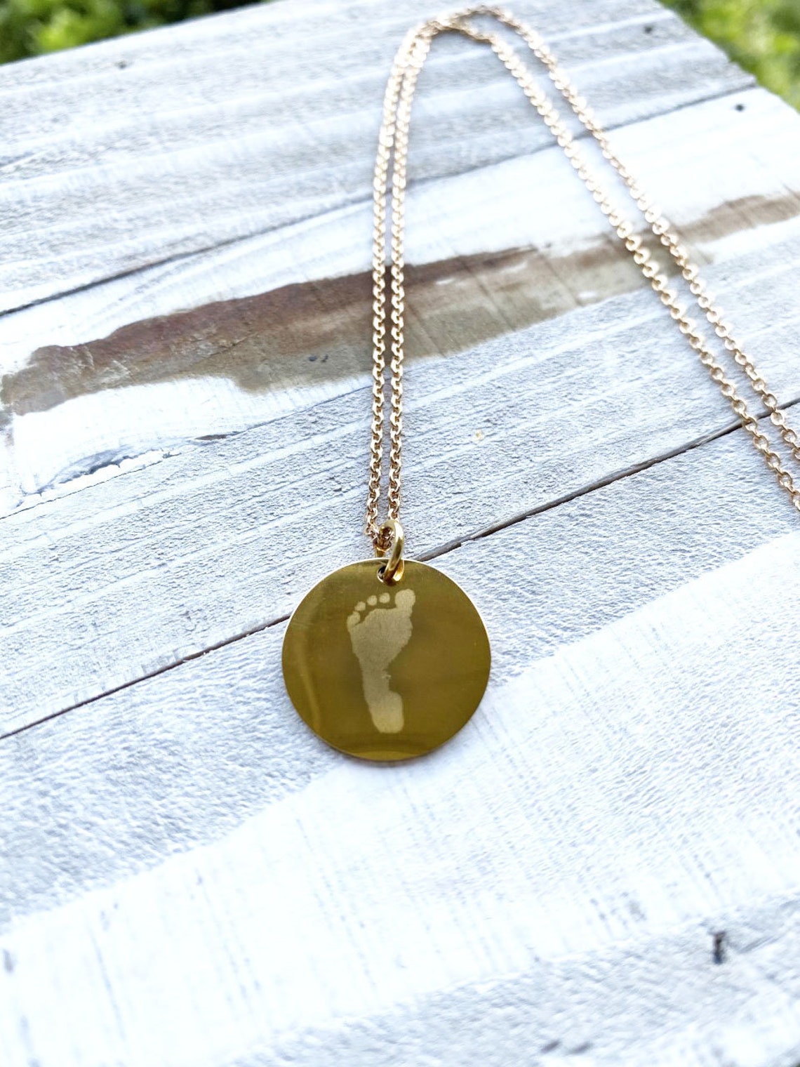 Footprint Necklace With Your Child's Actual Foot Print - Etsy