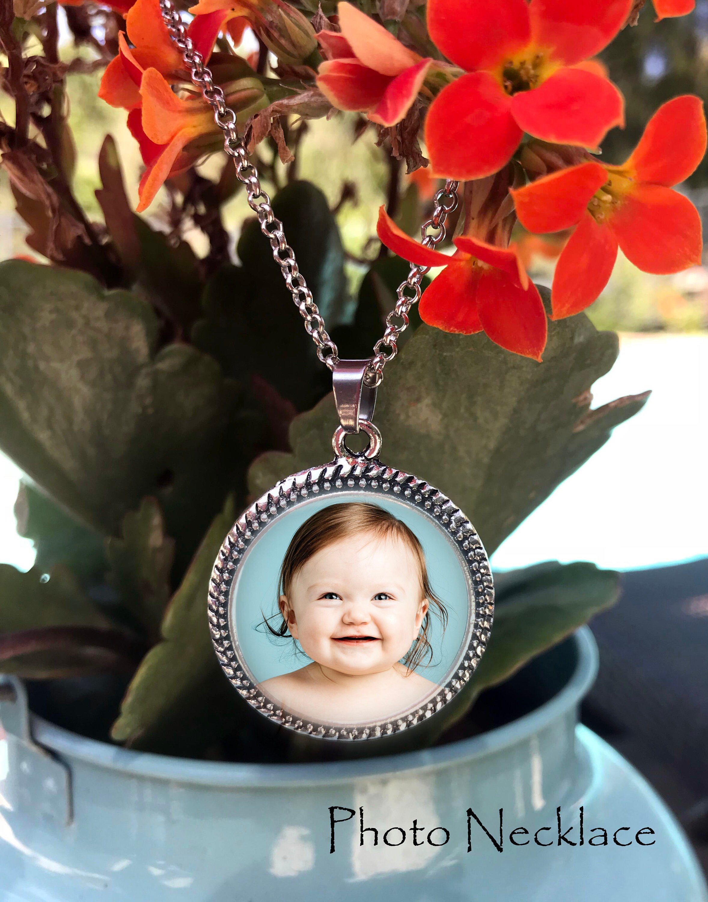 Photo Necklace Photo Pendant Custom Photo Jewelry | Etsy