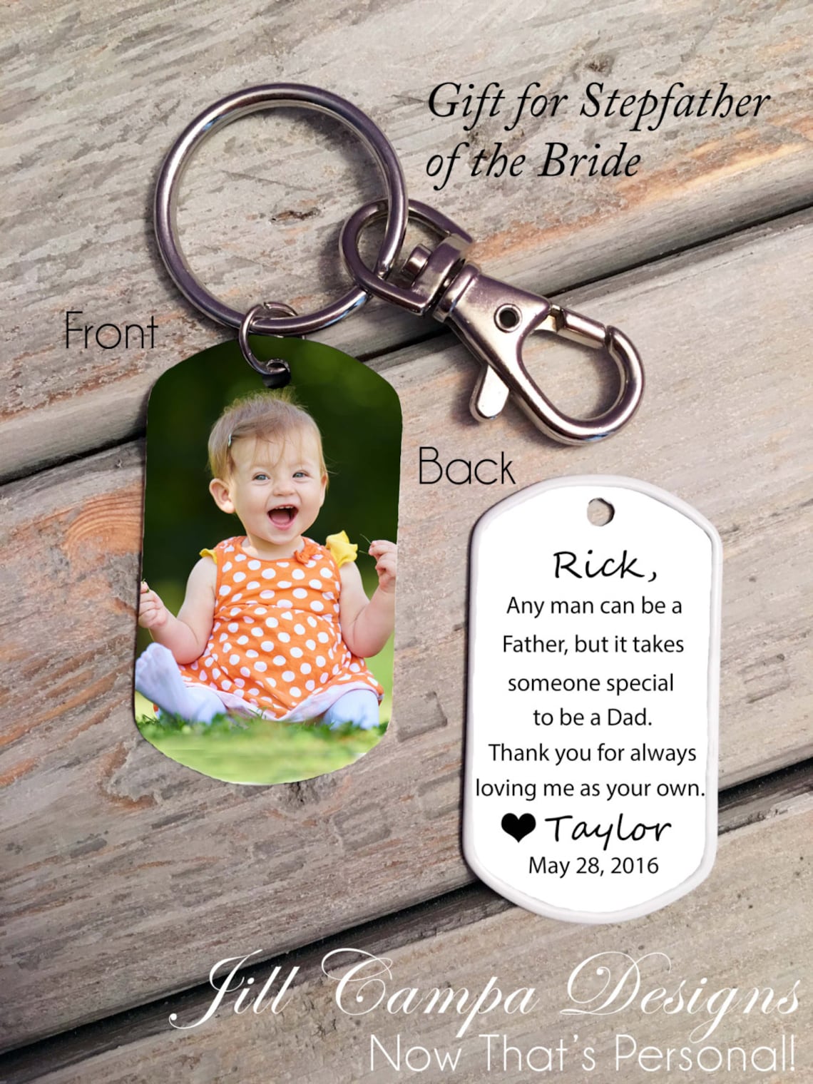 Stepfather of the Bride - Stepdad of the Bride - Custom Photo, Gift for ...