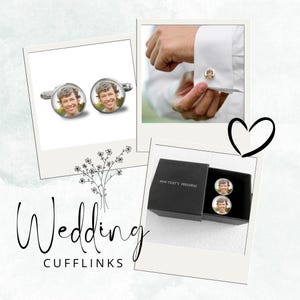 Custom Uv‑printed Cat Photo Cufflinks – Personalized Pet Wedding Cuff ...