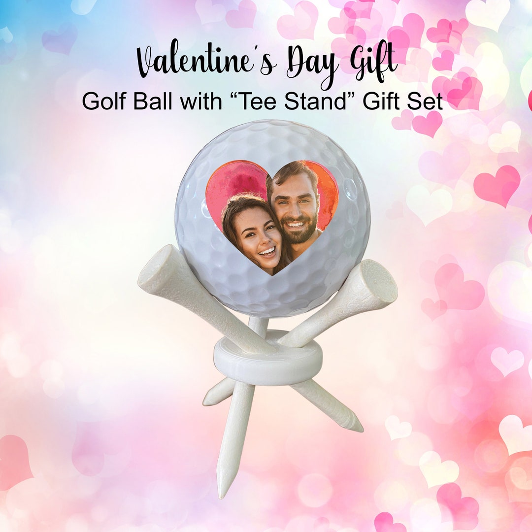 Golf Ball Gift Set, Valentine's Day Gift Idea for Him, Your Faces on a ...