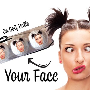 FACE GOLF BALLS - Your Face on a Golf Ball, Set of 3 Custom Golf Balls ...