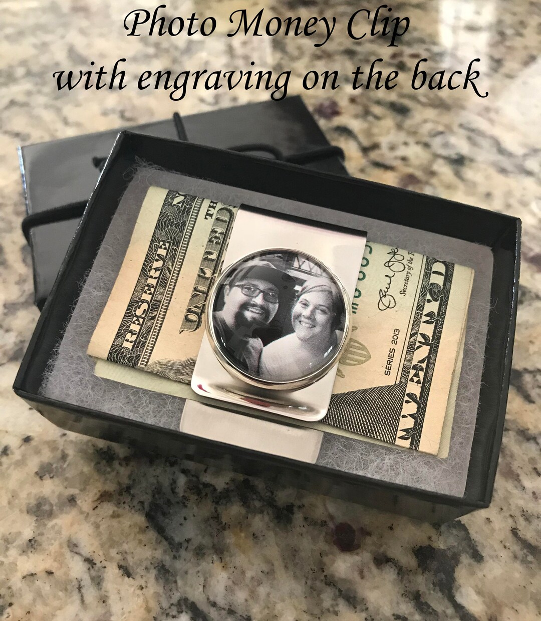 PHOTO AND ENGRAVED Money Clip - Custom Photo Money Clip - Engraved ...