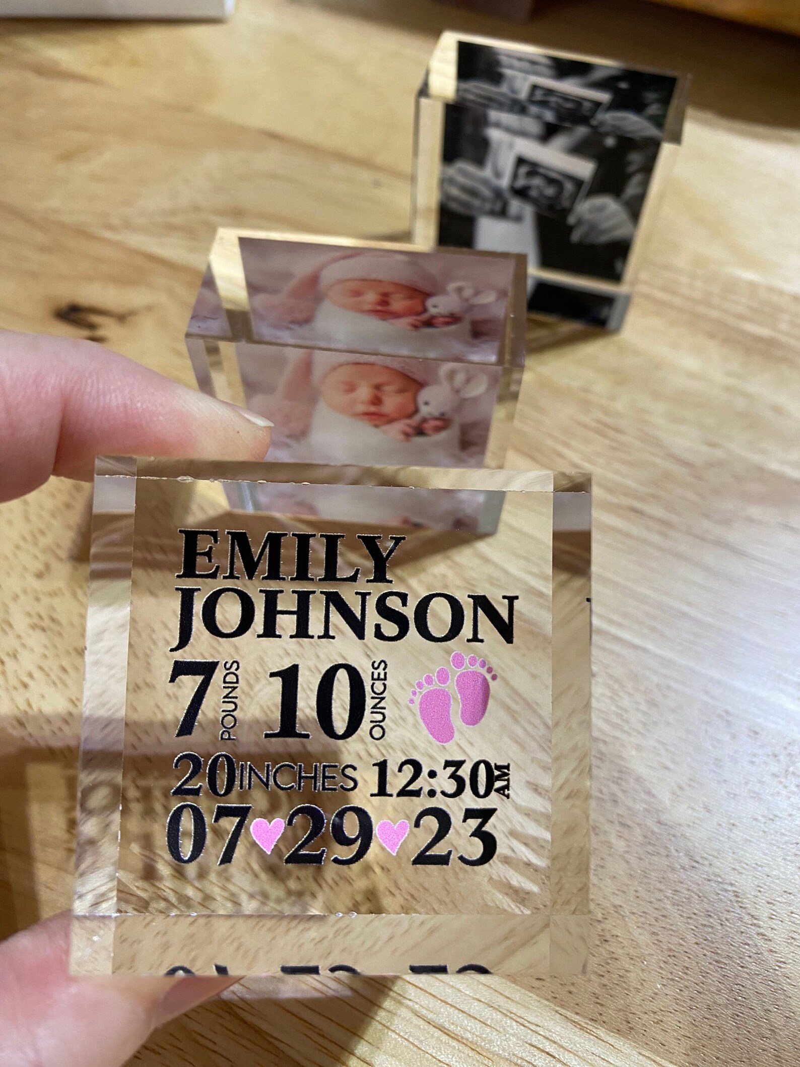Custom Acrylic Photo Block – Personalized 3D Photo Gift – Freestanding ...