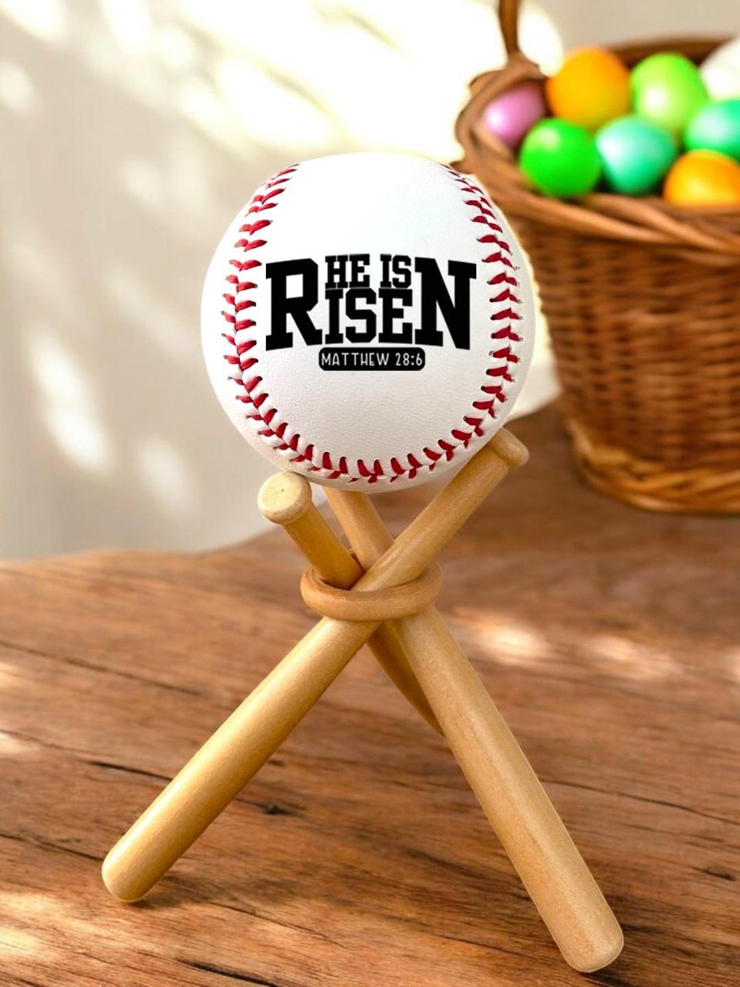 He is Risen Baseball Matthew 28:6 Christian Baseball Gift, Easter Faith ...