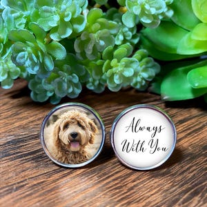 Custom Uv‑printed Cat Photo Cufflinks – Personalized Pet Wedding Cuff ...