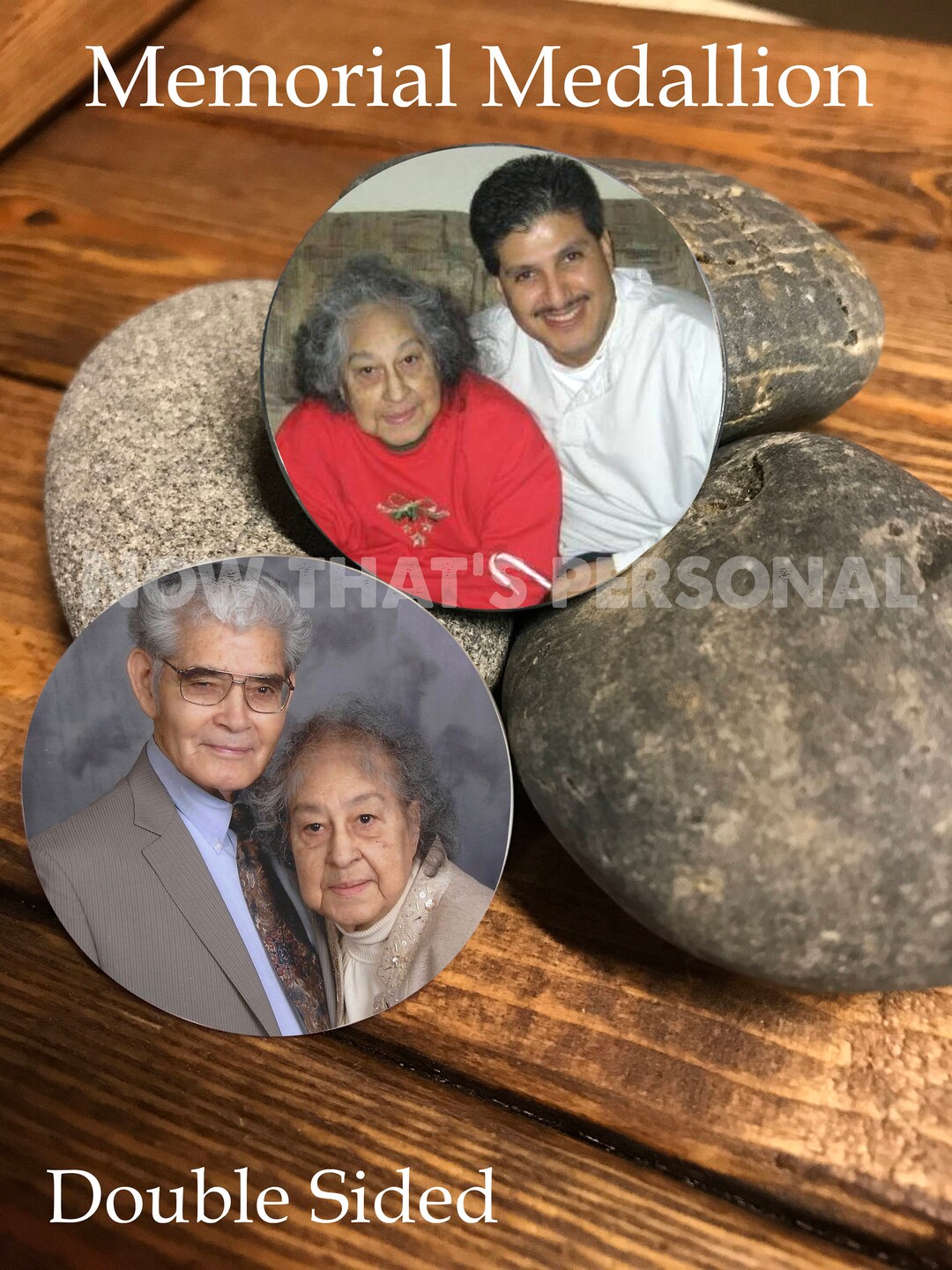 LARGE POCKET TOKEN, Memorial Medallion, Photo Pocket Coin, Memorial ...