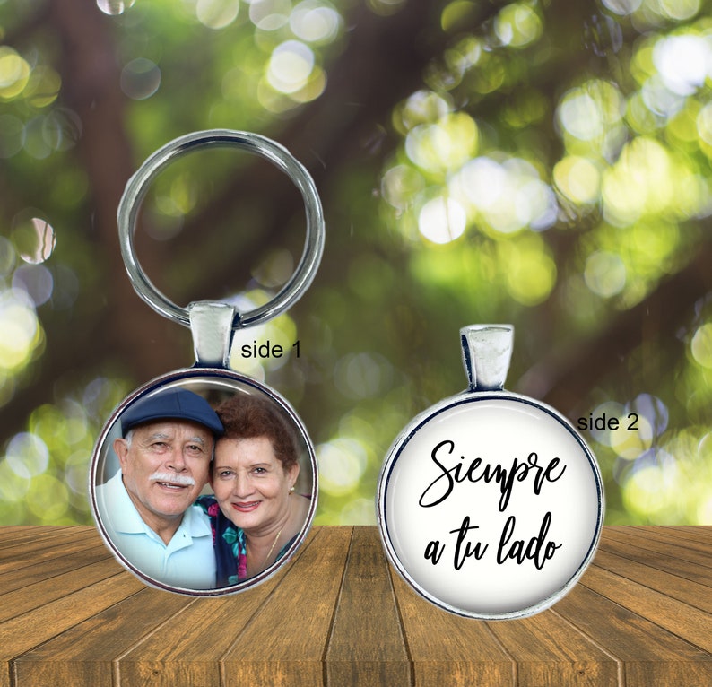 Memorial Keychain SPANISH Siempre a tu lado photo | Etsy