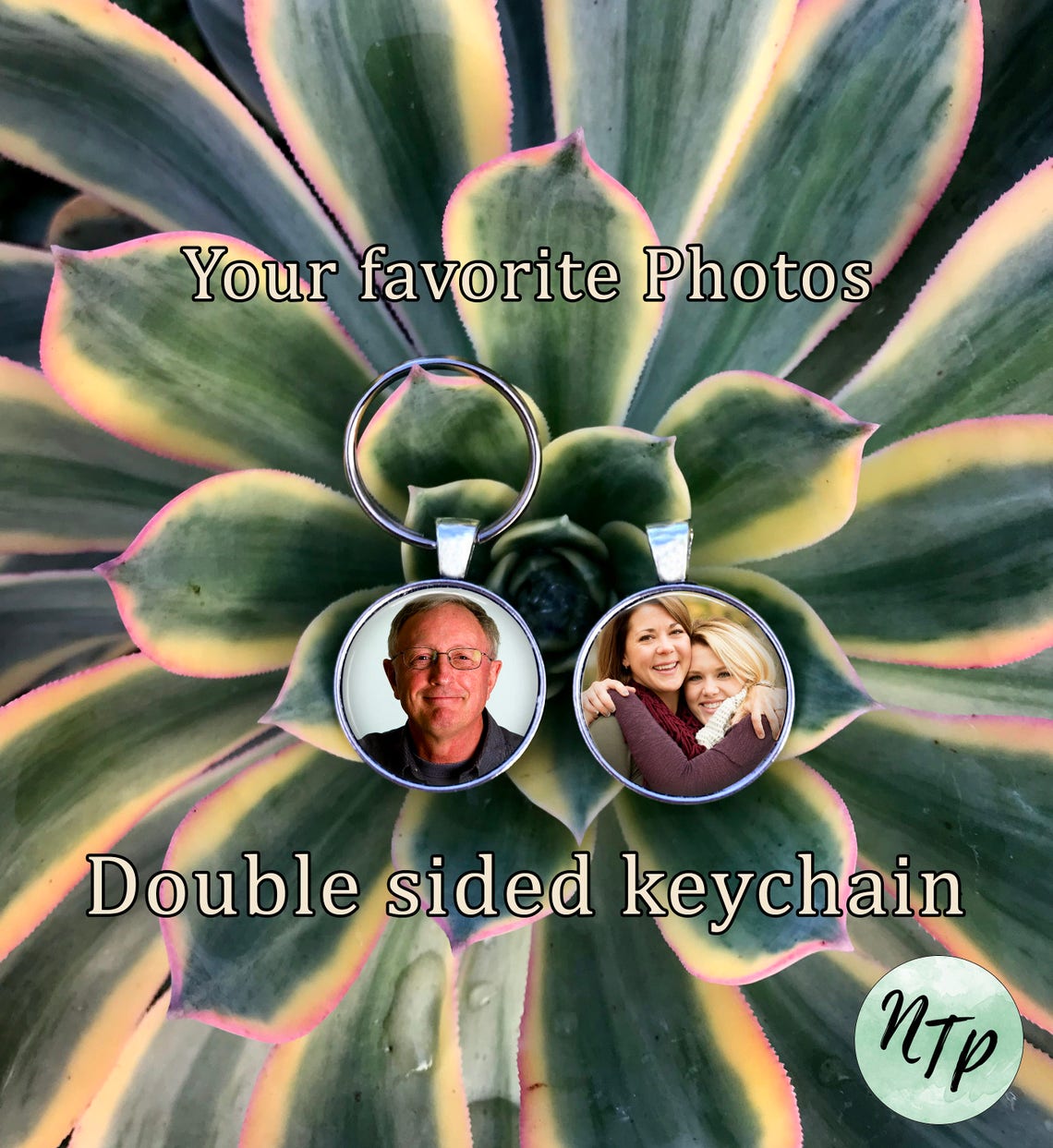 Custom Double Photo Keychain – Personalized Gift With 2 Pictures - Etsy