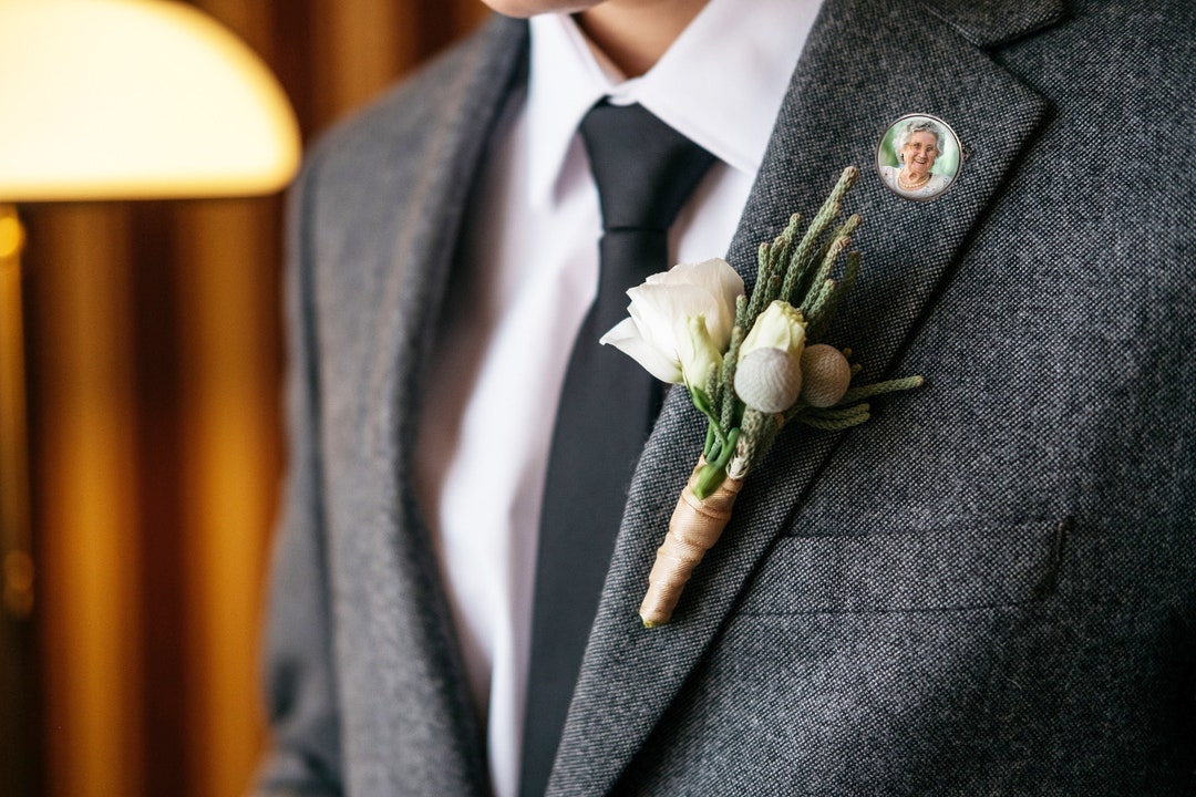 Personalized Memorial Photo Lapel Pin Custom Remembrance Pin - Etsy