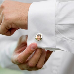 Custom Photo Cuff Links for the Groom - Wedding Cufflinks , Memorial ...