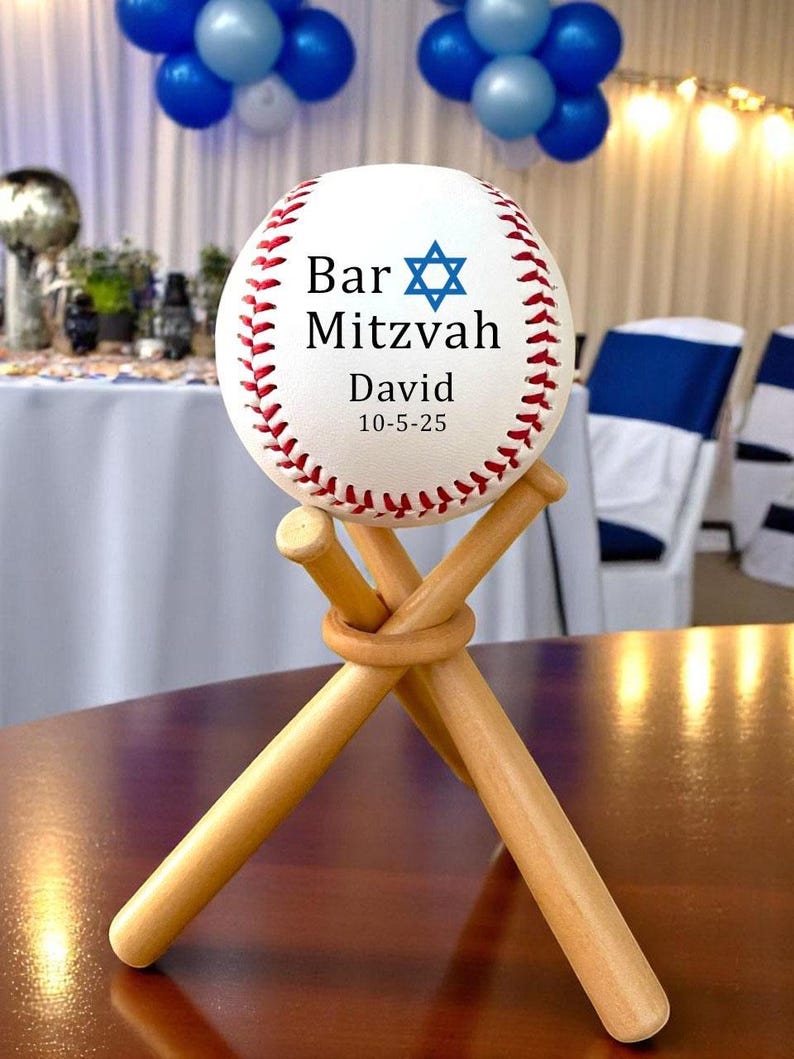 Personalized Bar Mitzvah Baseball – Custom Gift for Jewish Boys ...