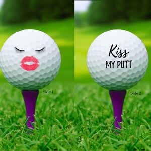 Lips and Lashes Golf Balls, KISS MY PUTT, Funny Golf Balls - Gift for ...