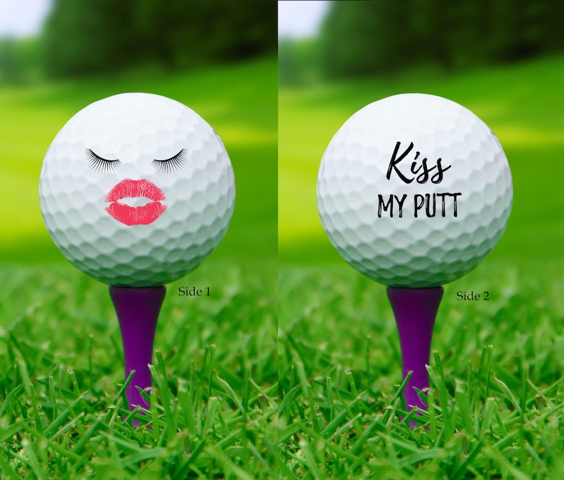 Lips and Lashes Golf Balls KISS MY PUTT Funny Golf Balls - Etsy