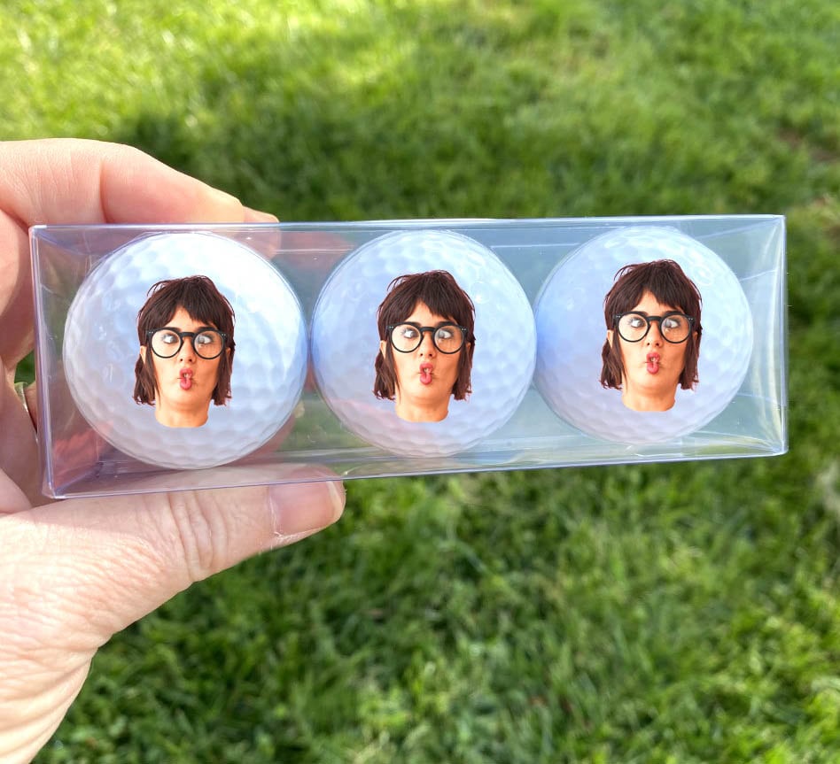 FACE GOLF BALLS Your Face on a Golf Ball Set of 3 Custom - Etsy