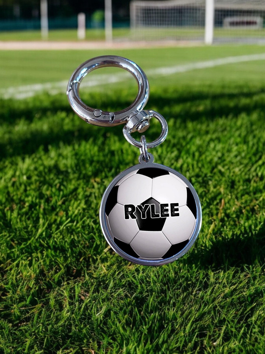 PERSONALIZED SOCCER BALL Keychain - Custom Soccer Keychain for Bags ...
