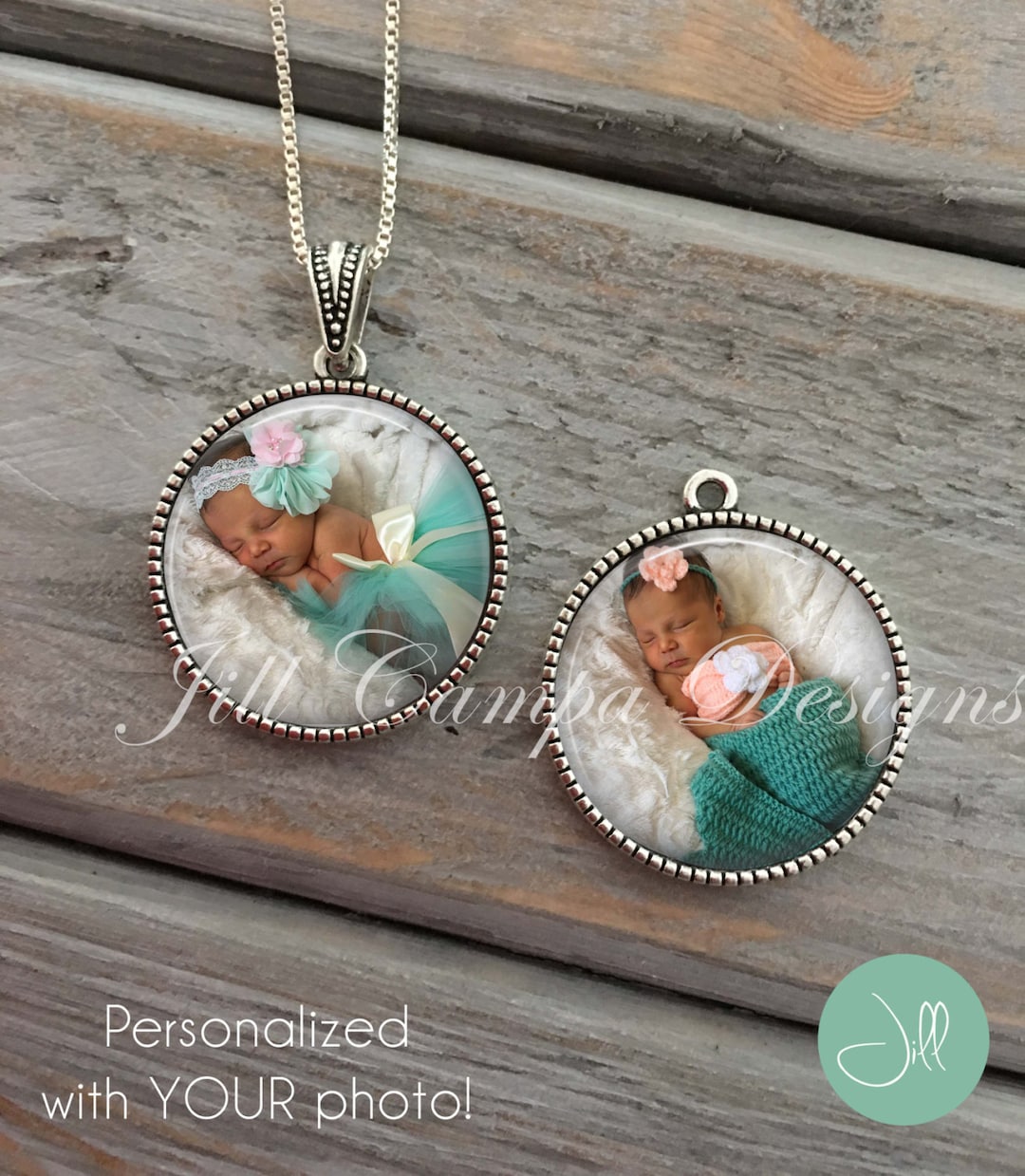 PHOTO PENDANT - Photo Pendant Necklace - Your Own Photos - Photo ...