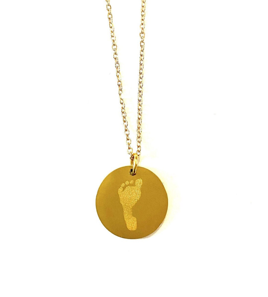 Footprint Necklace With Your Child's Actual Foot Print - Etsy