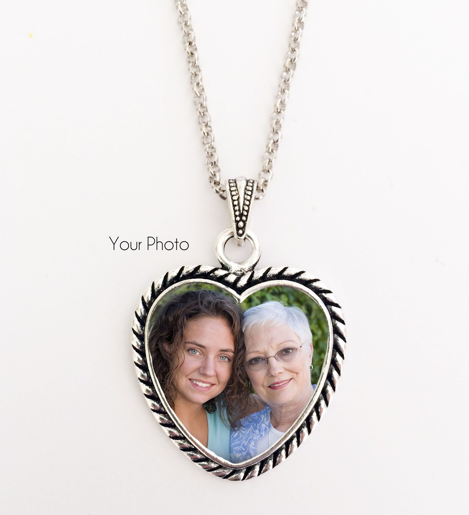 Memorial Heart Necklace With Engraved Charm and Angel Wing | Etsy