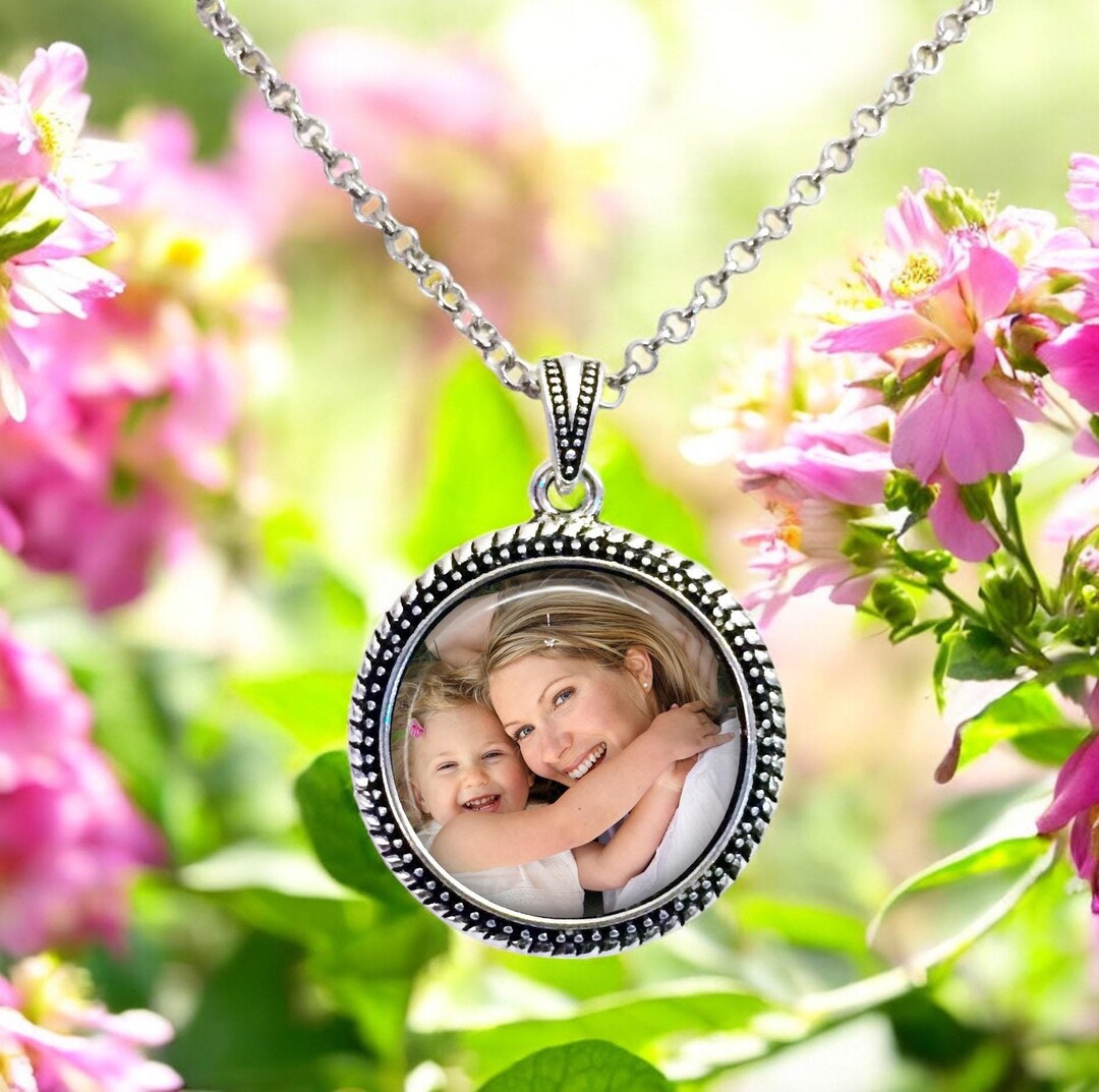 Custom Photo Necklace - Personalized Picture Pendant, Memorial Keepsake ...