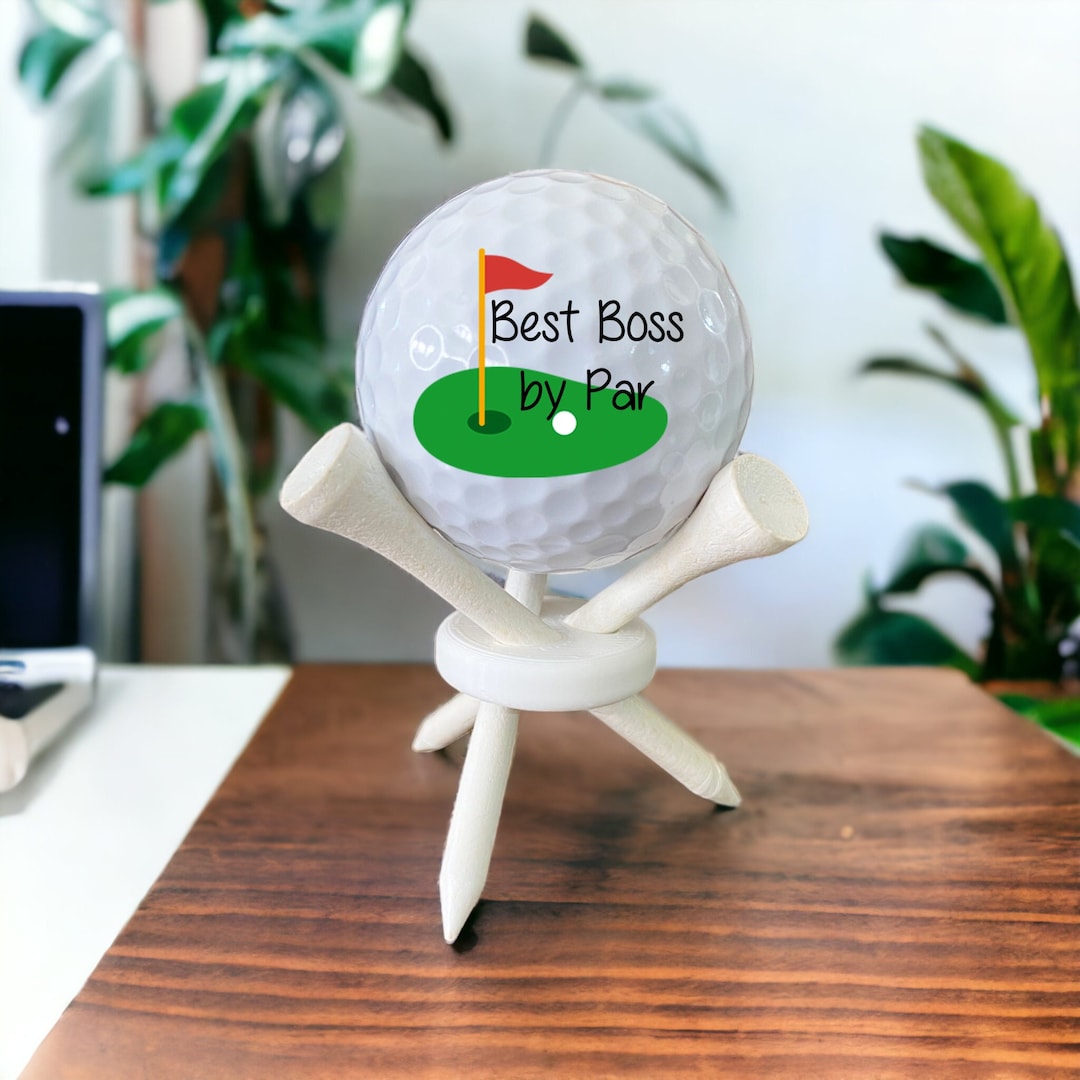 Gift Set, BEST BOSS by Par Golf Ball on Tee Stand, Golf Balls for Your Boss, Golf Gifts for Boss ...