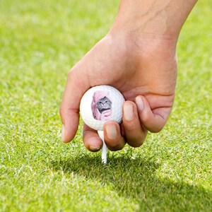 Your Cat's Face on a Golf Ball, Set of 3 Custom Golf Balls, Your Cat's ...